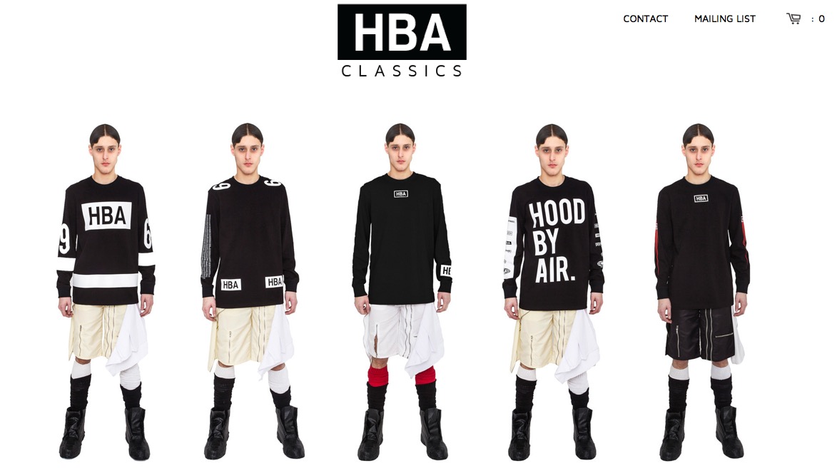 HOOD BY AIR LAUNCH ONLINE STORE | Wonderland