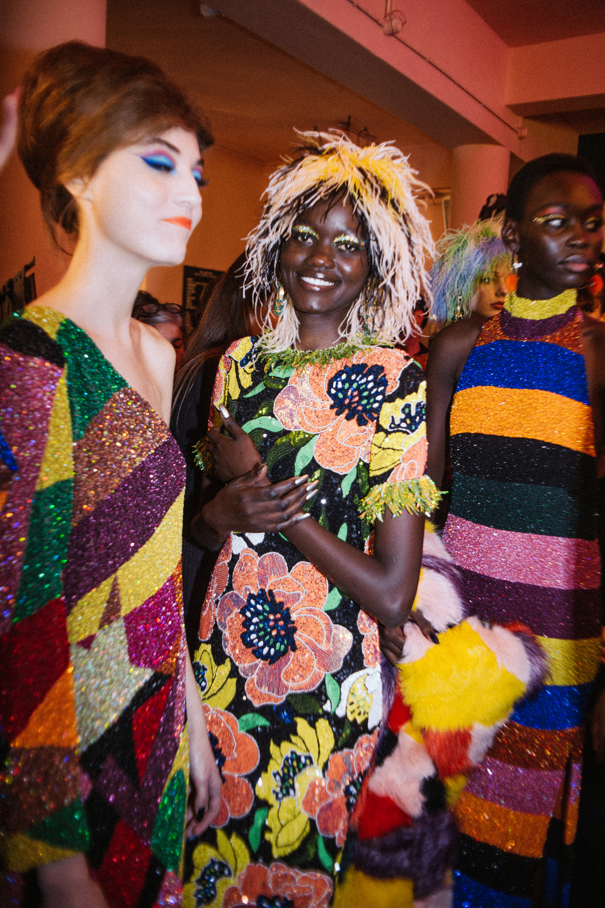 Ashish brings dazzling prints and 1960s glamour to LFW for AW20