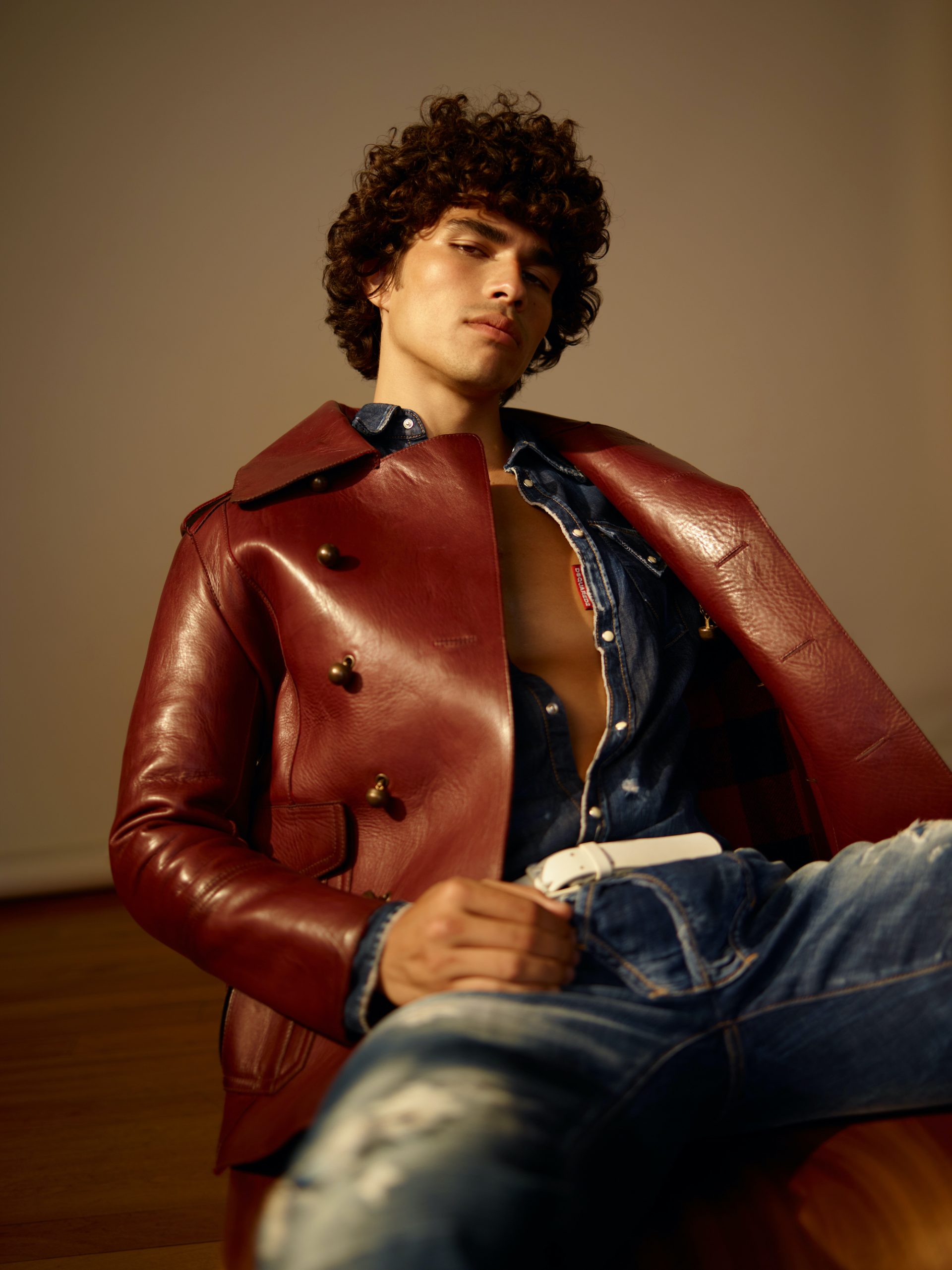 Alex Aiono in leather jackets and jeans – Wonderland