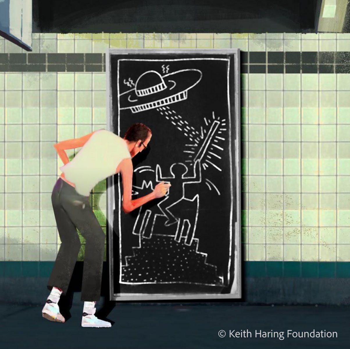 Keith Haring Adobe subway chalk – Wonderland