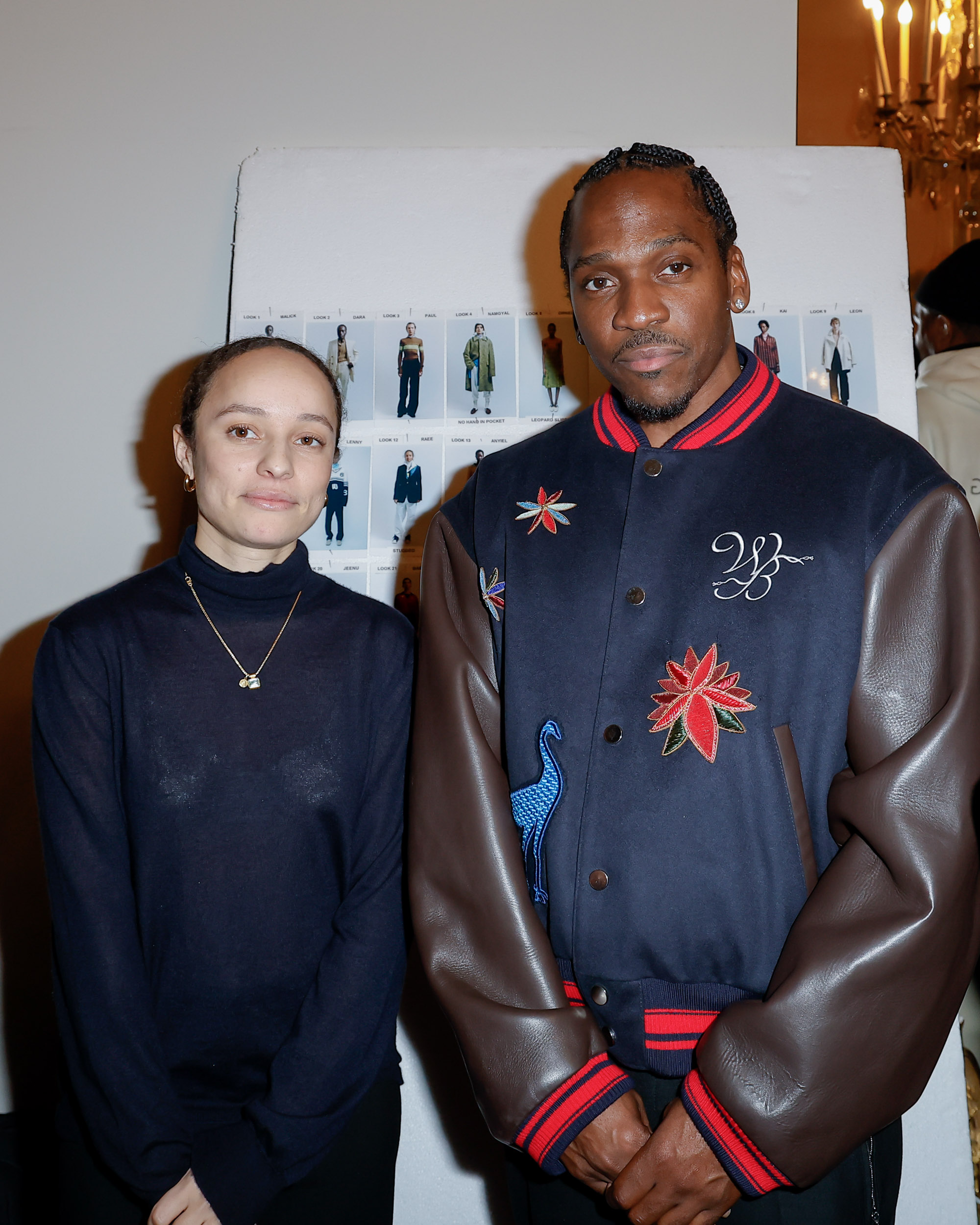 Pusha T & Usher Sit Frow At Wales Bonner Autumn/Winter 2023/4