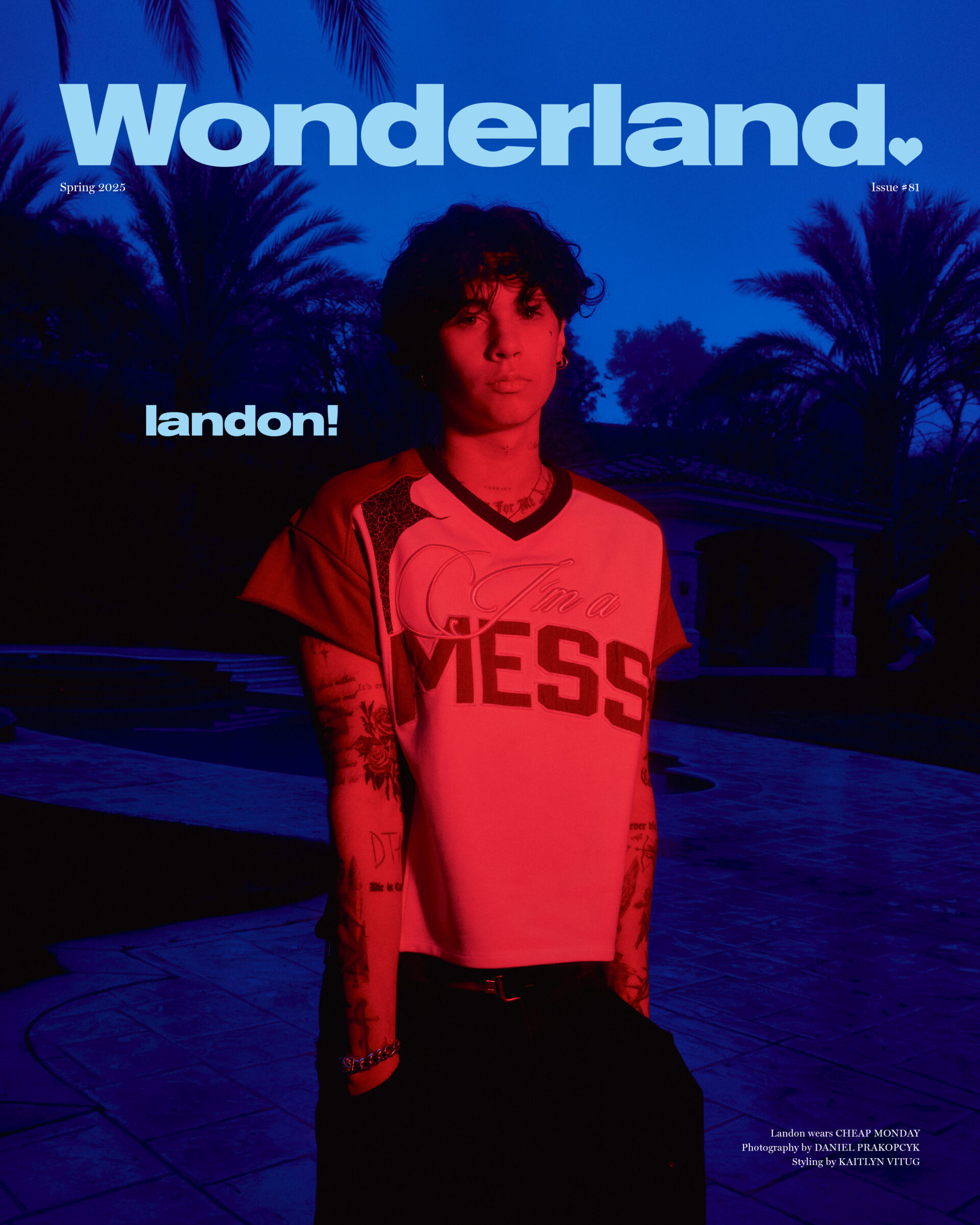 Landon Barker Covers Wonderland's Spring 25 Issue